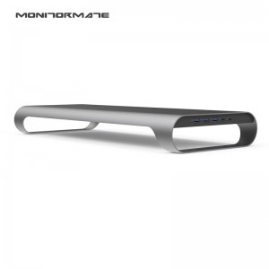 Monitormate - ProBASE HD 鋁製 USB Type-C 多功能螢幕架 For 2016/2017 MacBook Pro 13” And 15” (支援 4K HDMI ...